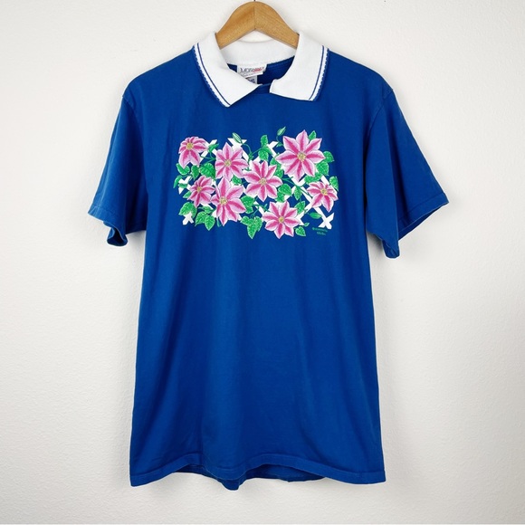 Vintage | Tops | Vintage Collared Floral Shirt | Poshmark